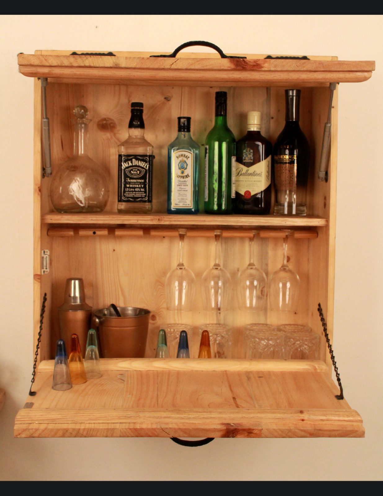 Vintage Wall Mount Bar cabinet - House Curious