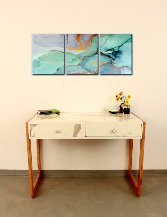 Glazed Marble Study Desk - House Curious