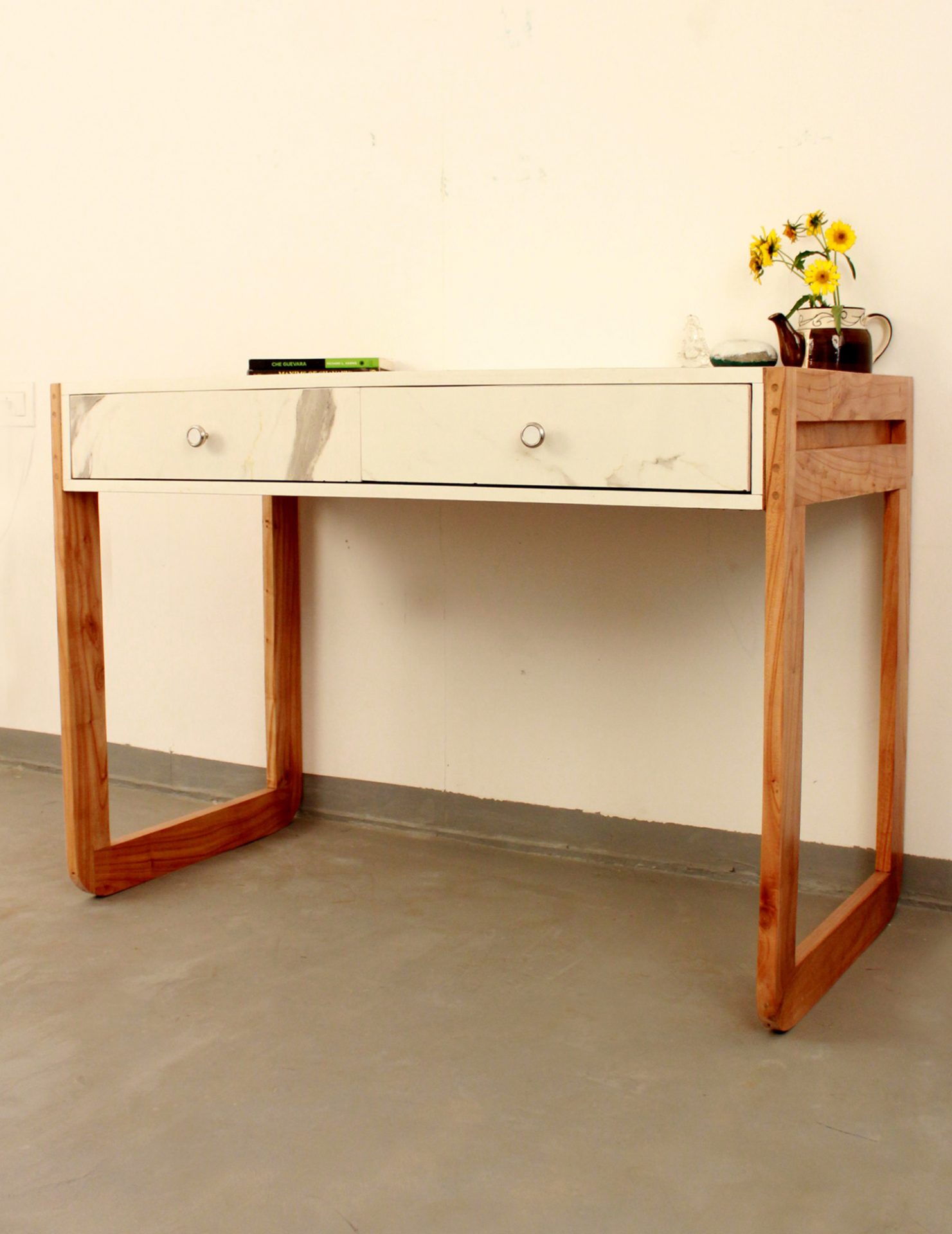 Glazed Marble Study Desk - House Curious
