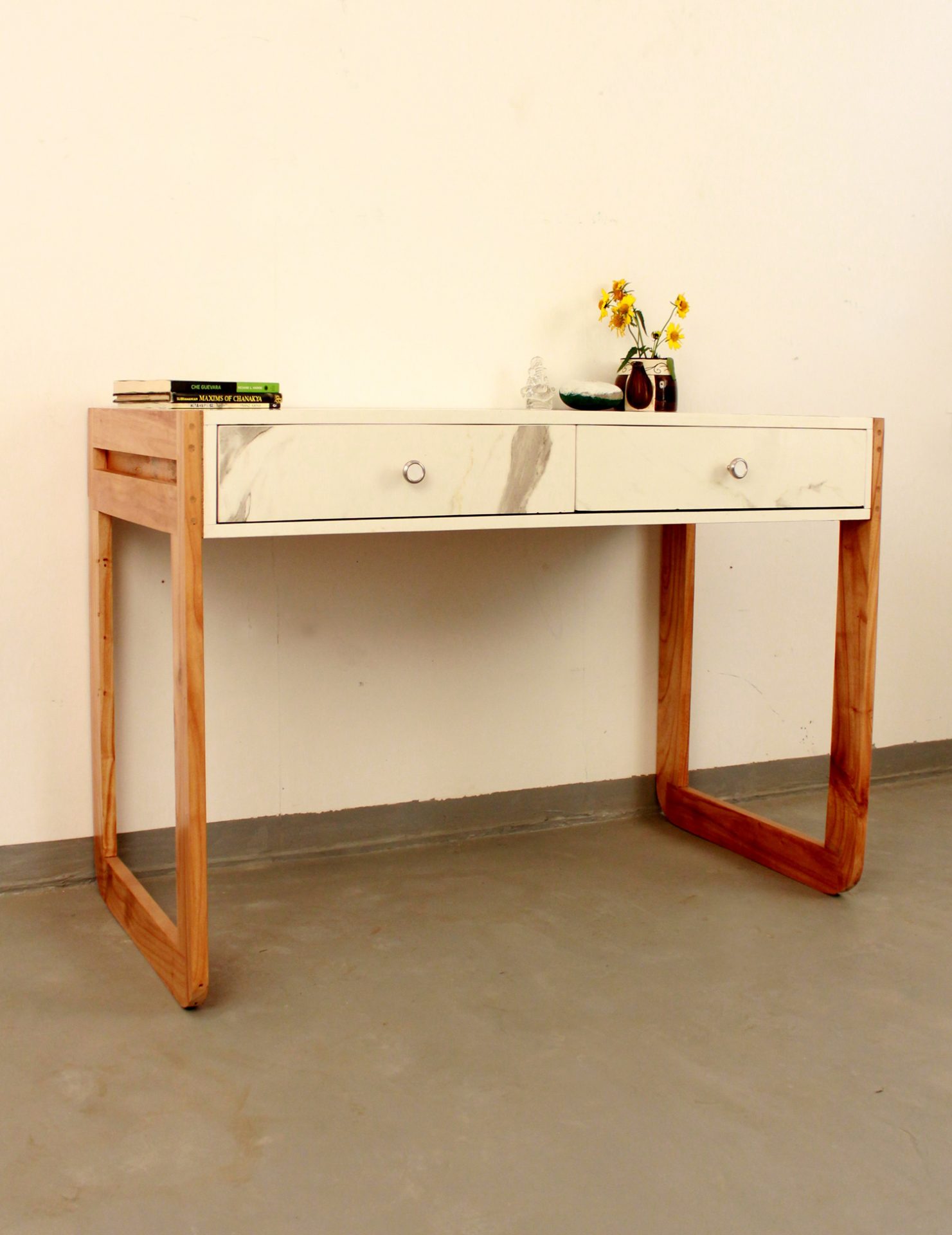 Glazed Marble Study Desk - House Curious